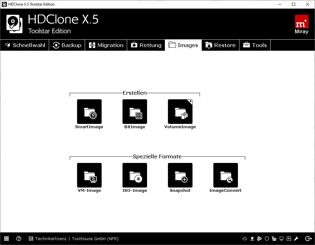 HDClone toolstar®-Edition • toolhouse DV-Systeme GmbH